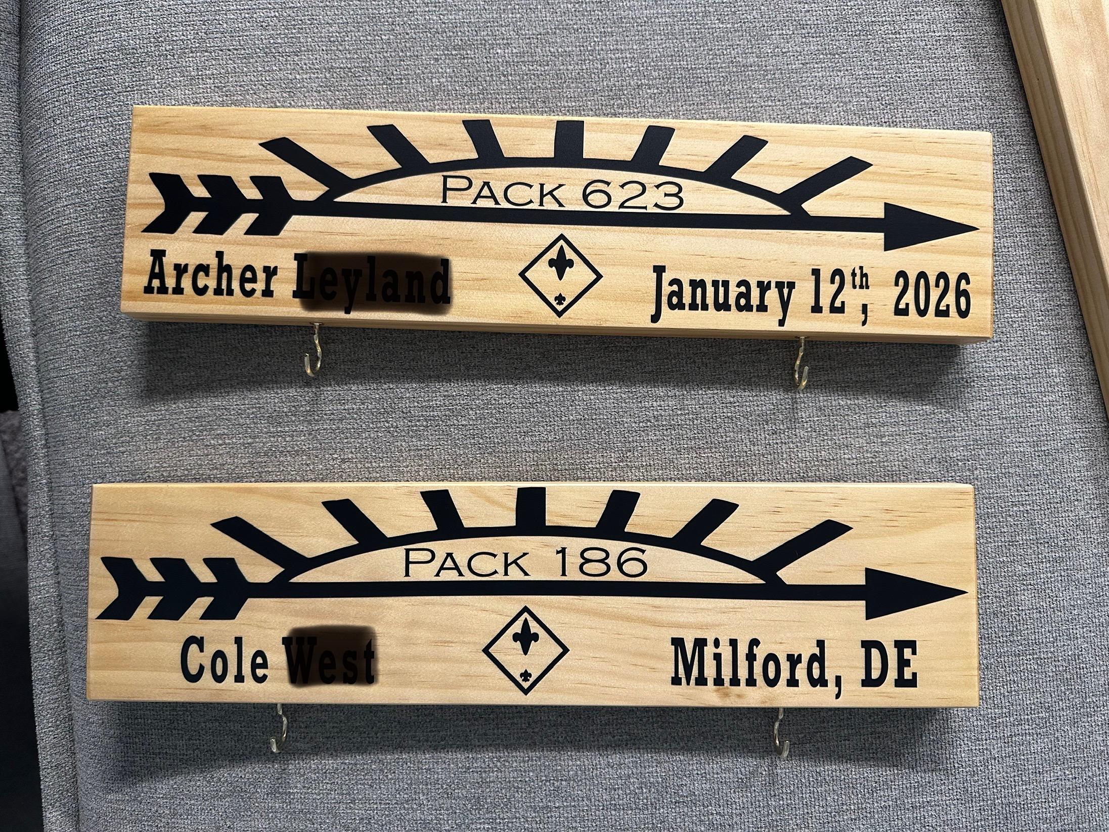 AOL Plaque Personalized for Blue and Gold Ceremony - Etsy