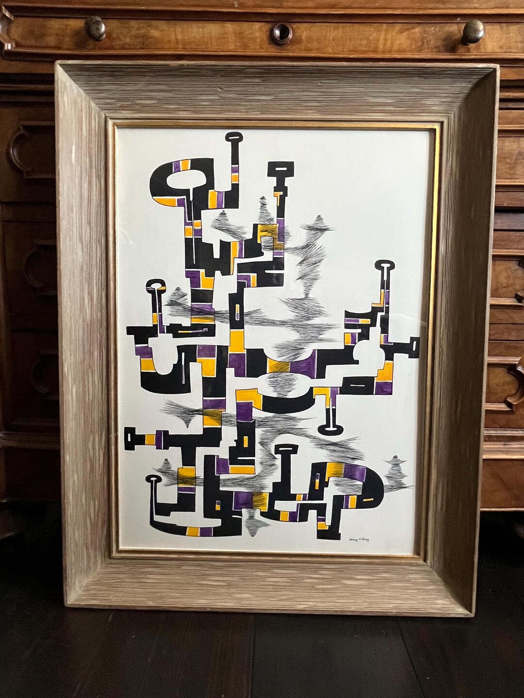 Original Mid-century Modern Marker & Ink Drawing by Jerry O’day ...