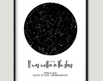 Star map | Etsy