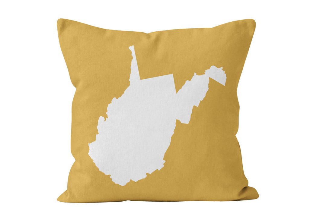 54 Colors West Virginia State Throw Pillow Cover, West Virginia Home ...