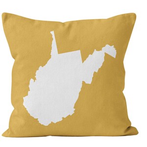 54 Colors West Virginia State Throw Pillow Cover, West Virginia Home ...
