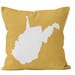 54 Colors West Virginia State Throw Pillow Cover, West Virginia Home ...
