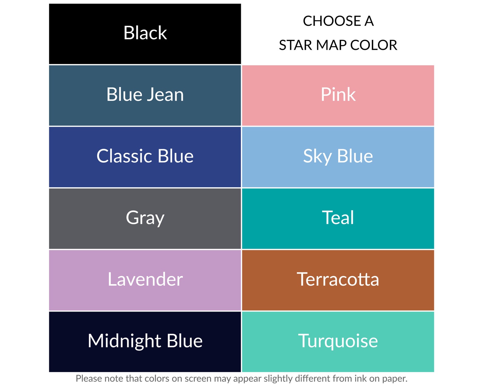 4 Location Custom Star Map Night Sky Chart Constellation Personalized ...