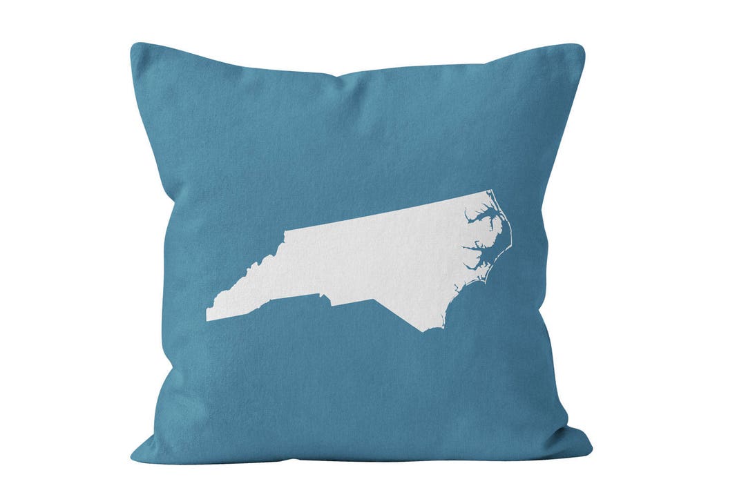 54 Colors North Carolina State Throw Pillow Cover, North Carolina Home ...