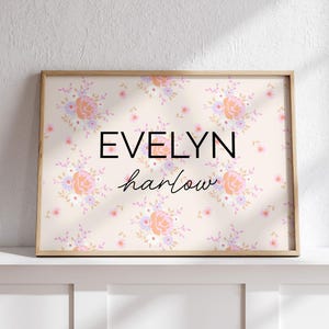 Printable Name Print, Personalized Name Wall Art, Custom Name, Playroom ...