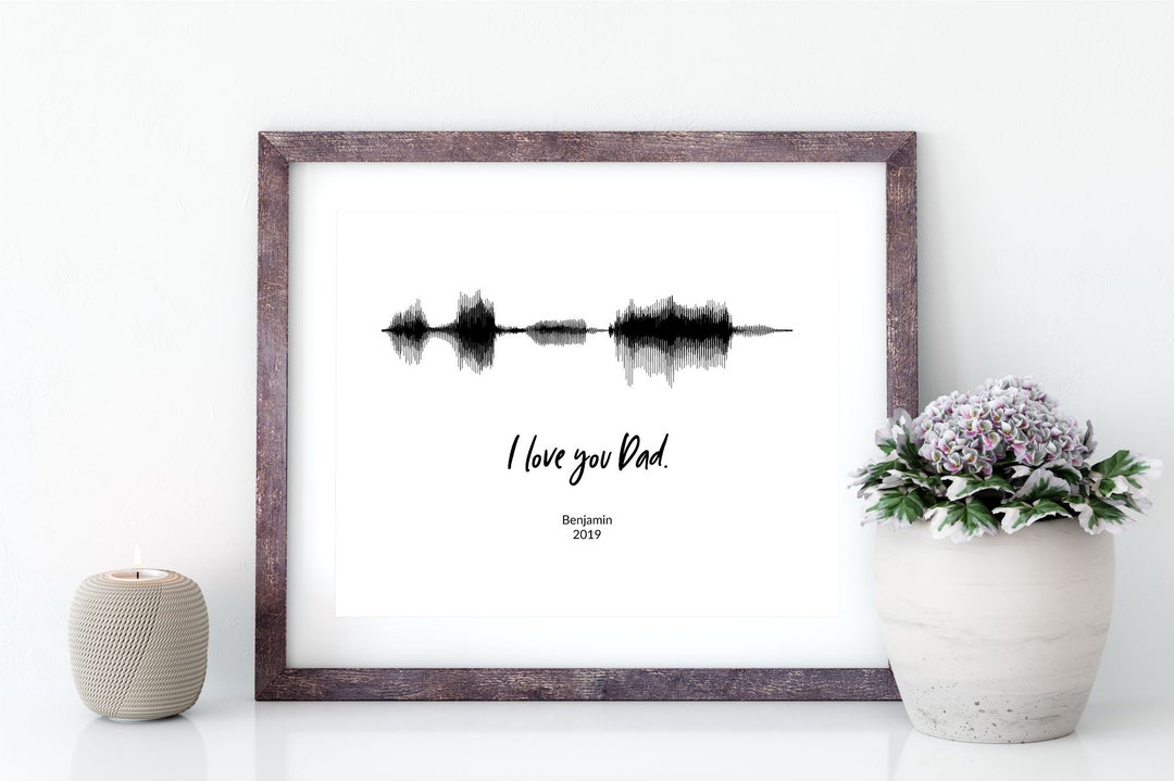 Printable Sound Wave Art Fathers Day Personalized Gift for Wife Husband ...