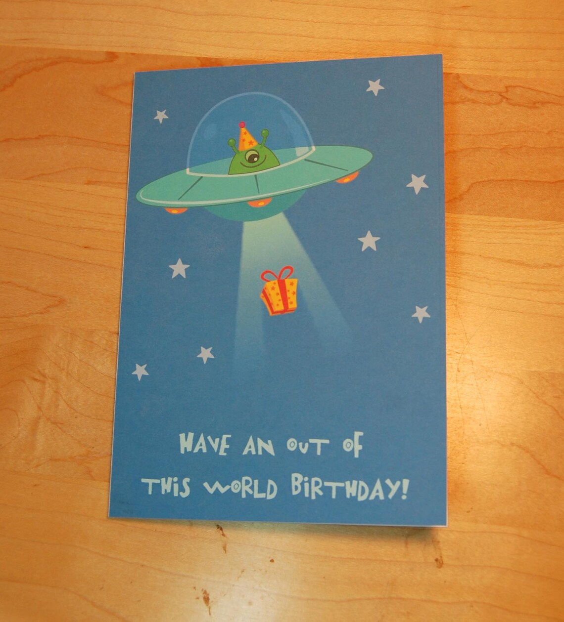 Alien Birthday Card have an Out of This World | Etsy
