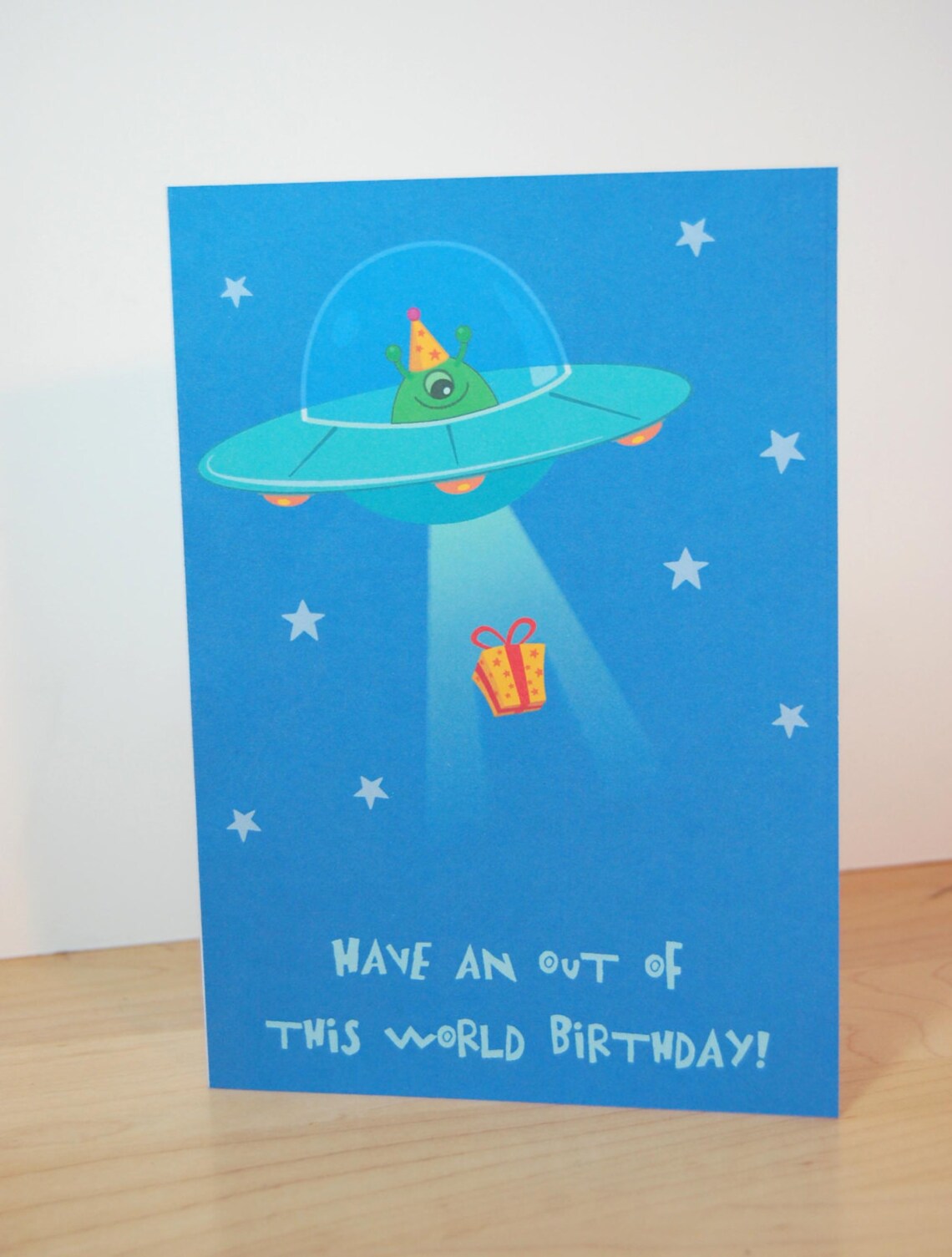 Alien Birthday Card have an Out of This World | Etsy
