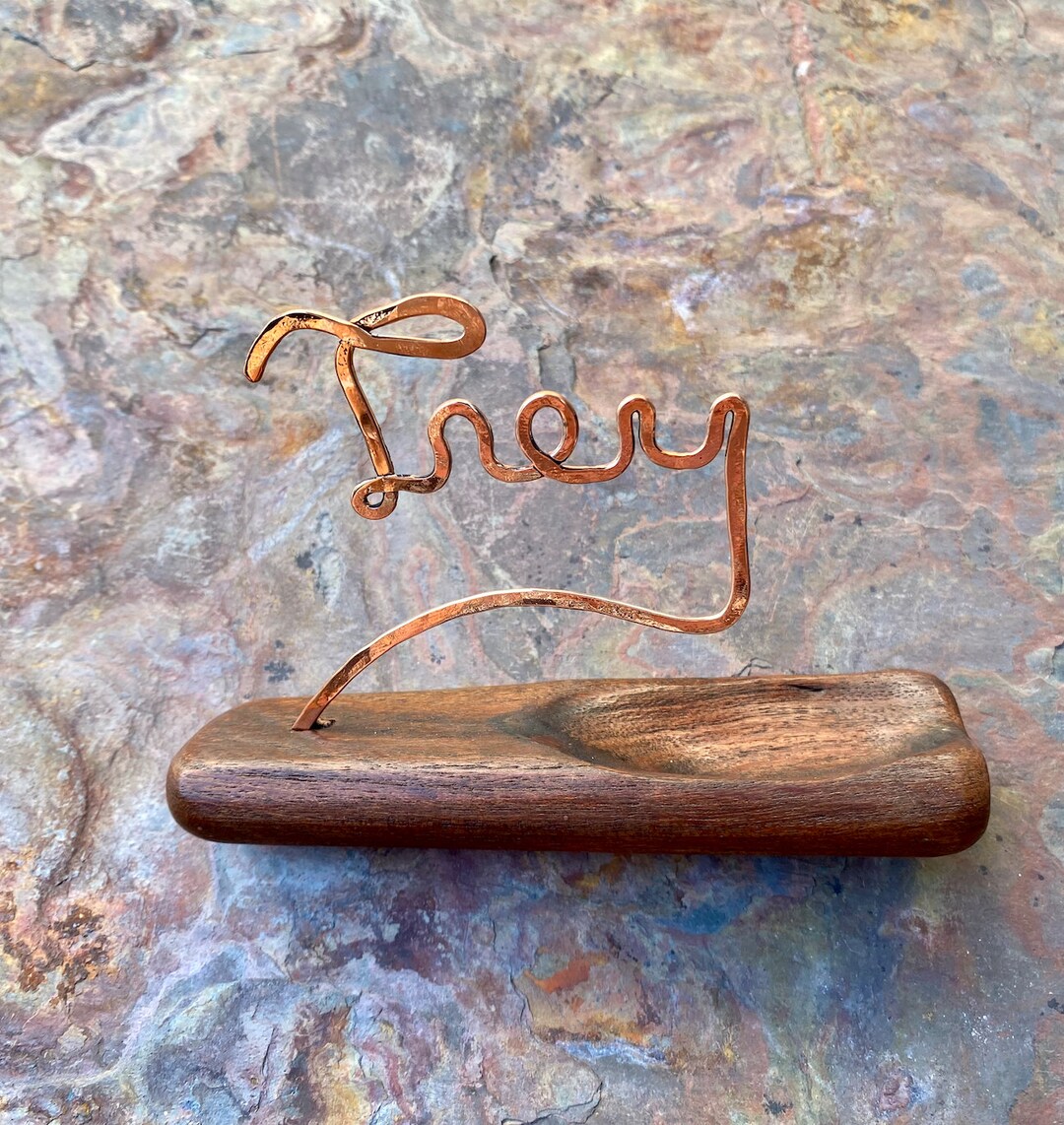 Customized Name Plate, Monogram, Sign, Wedding Place Card in Copper ...
