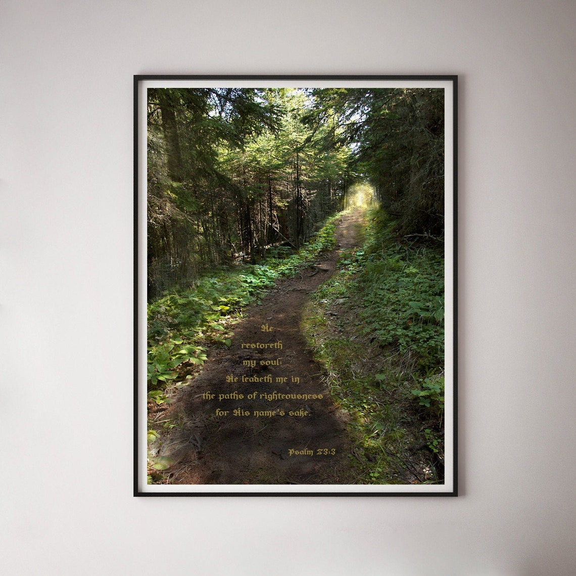 Inspirational Picture, Inspirational Art, Psalm 23:3, Inspirational ...