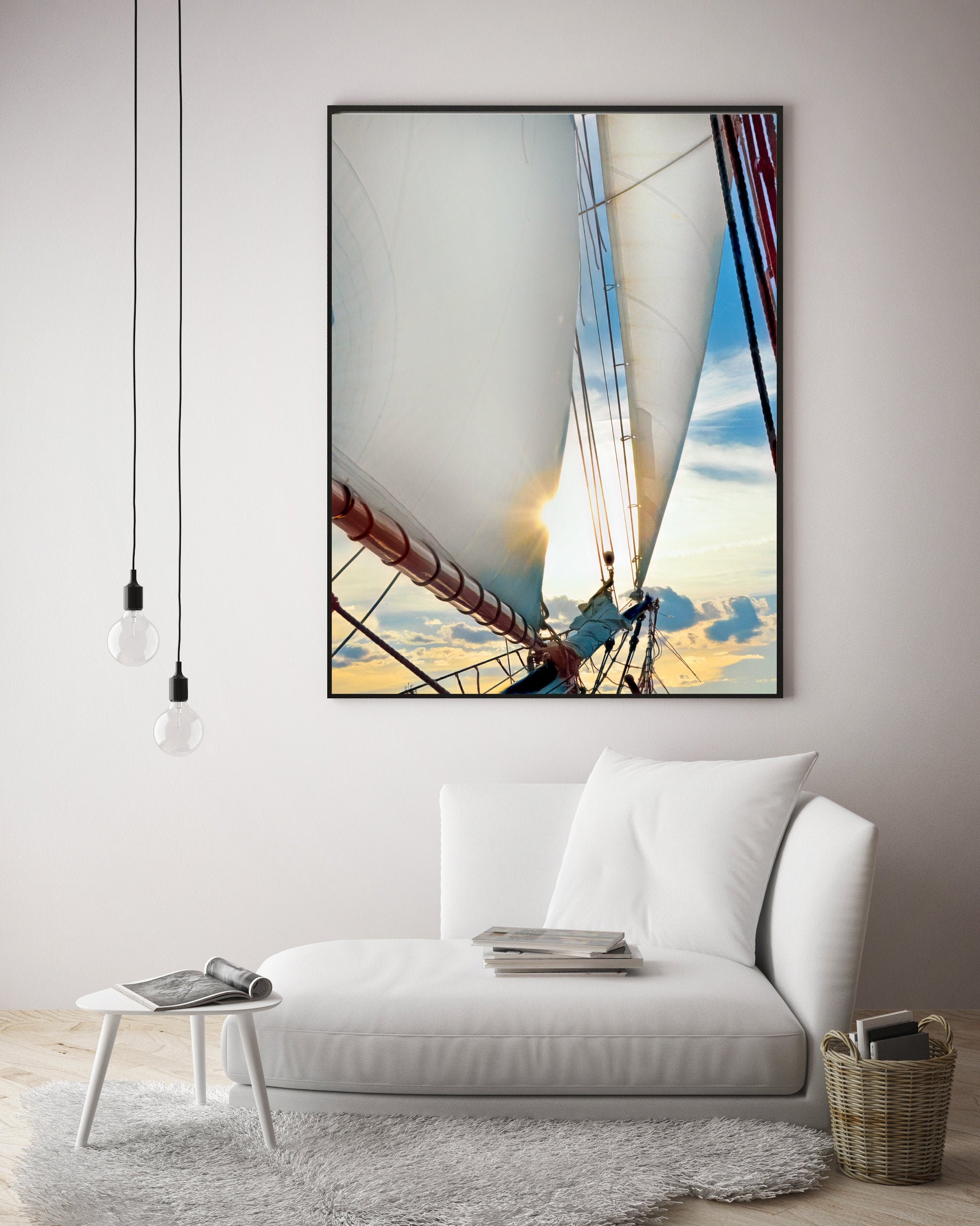 Sailboat Photograph, Boston Harbor, Nautical Print, Fine Art Print ...