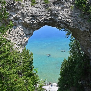 Arch Rock Mackinac Island Michigan Photograph, Lake Huron Print ...