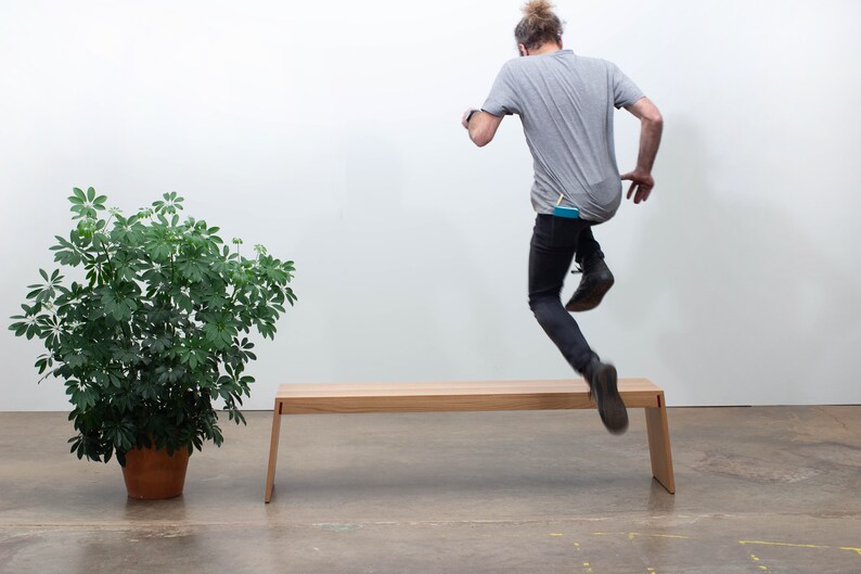 Better Bench Minimalist Modern Solid Wood Bench - Etsy