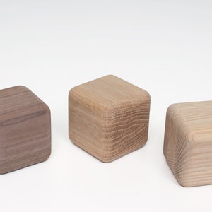 Calm Cube - Minimalist Modern Natural Wood Stress Relief Block - Etsy
