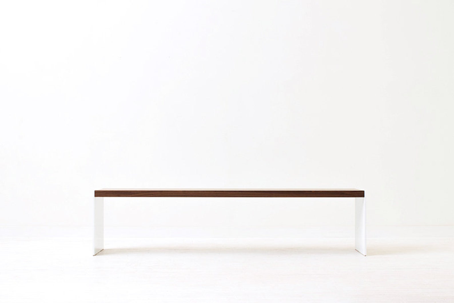 Minimalist Bench Modern Solid Wood and Metal Bench | Etsy