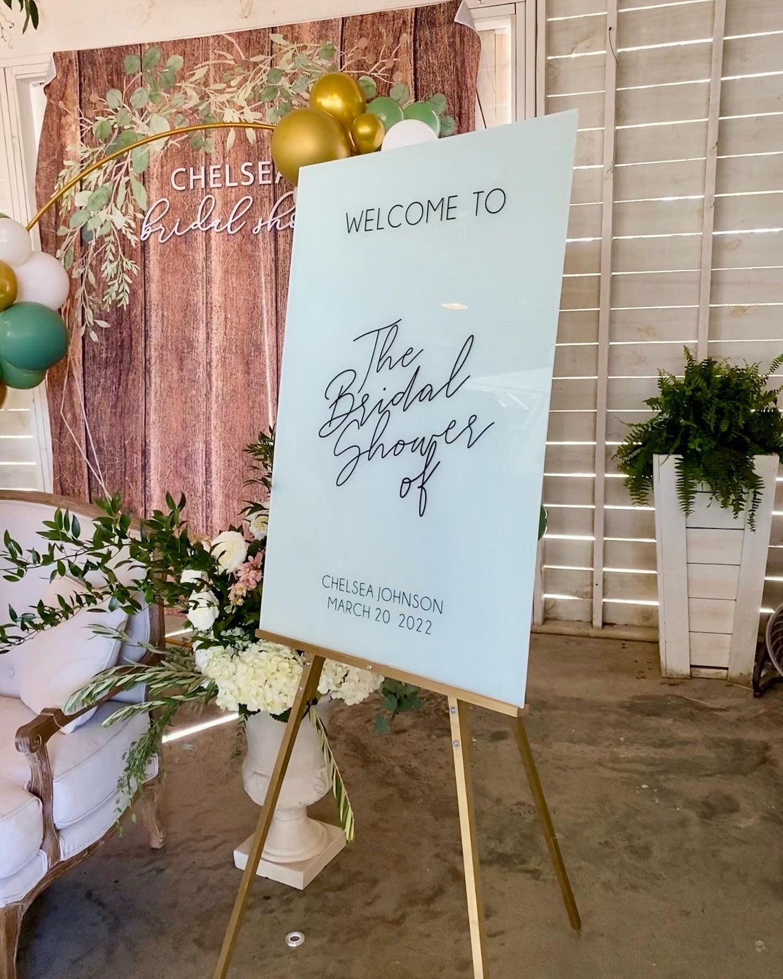 Custom Acrylic Sign, Custom Event Sign, Acrylic Bridal Shower Sign ...