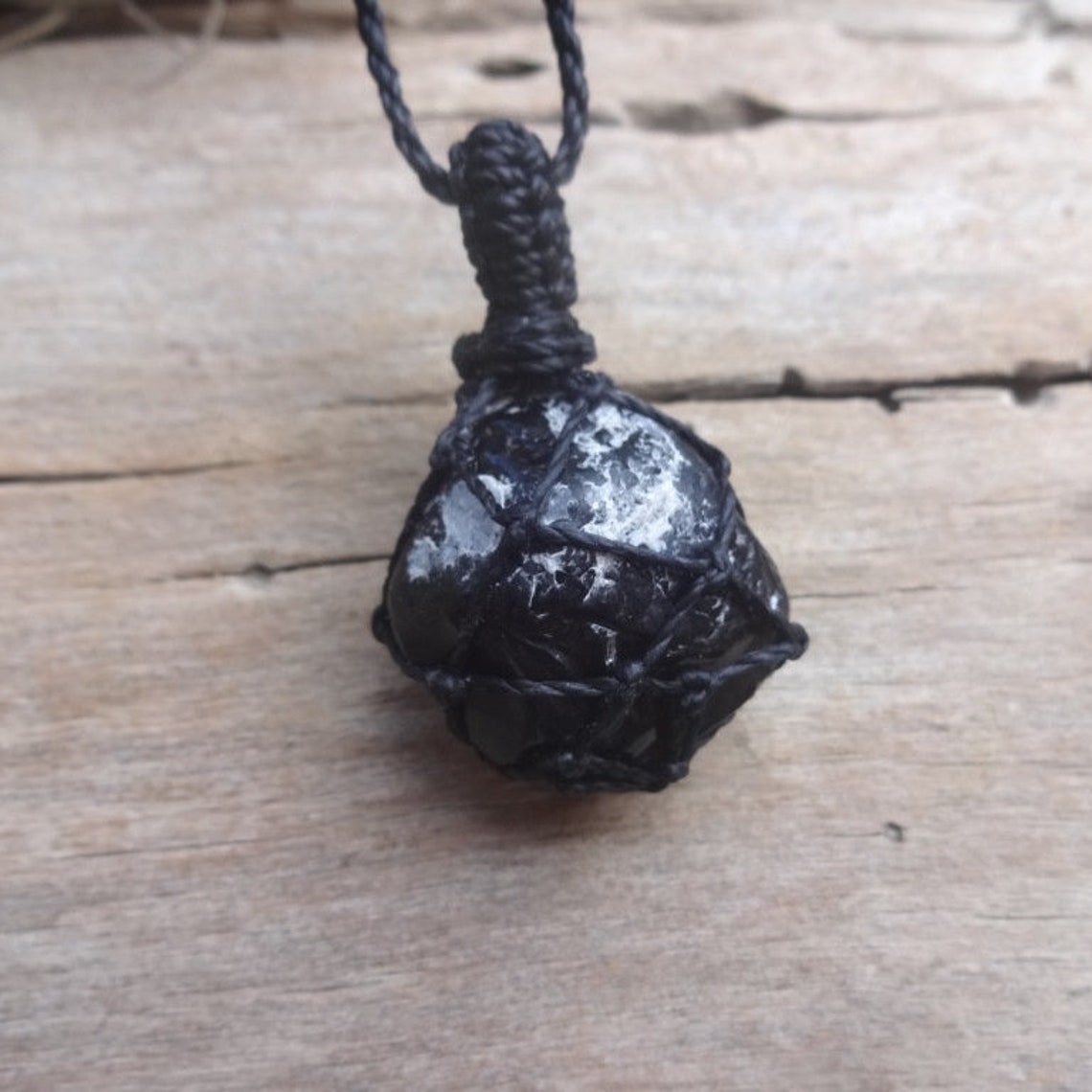 Apache Tears Obsidian Necklace Dragon Glass Pendant Volcanic - Etsy