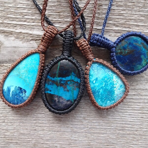 Azurite Necklace - Etsy