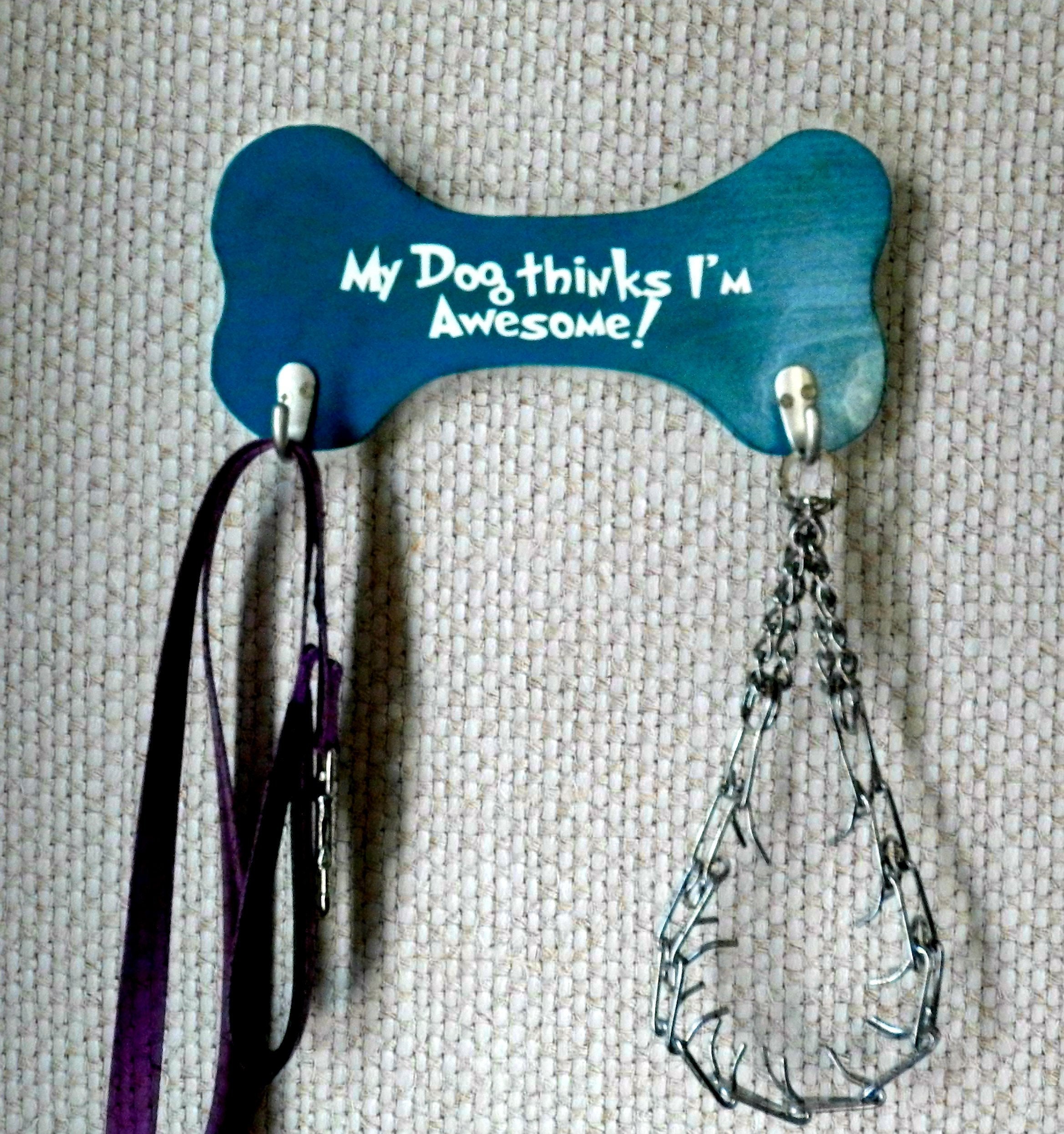 Dog bone key or leash holder | Etsy