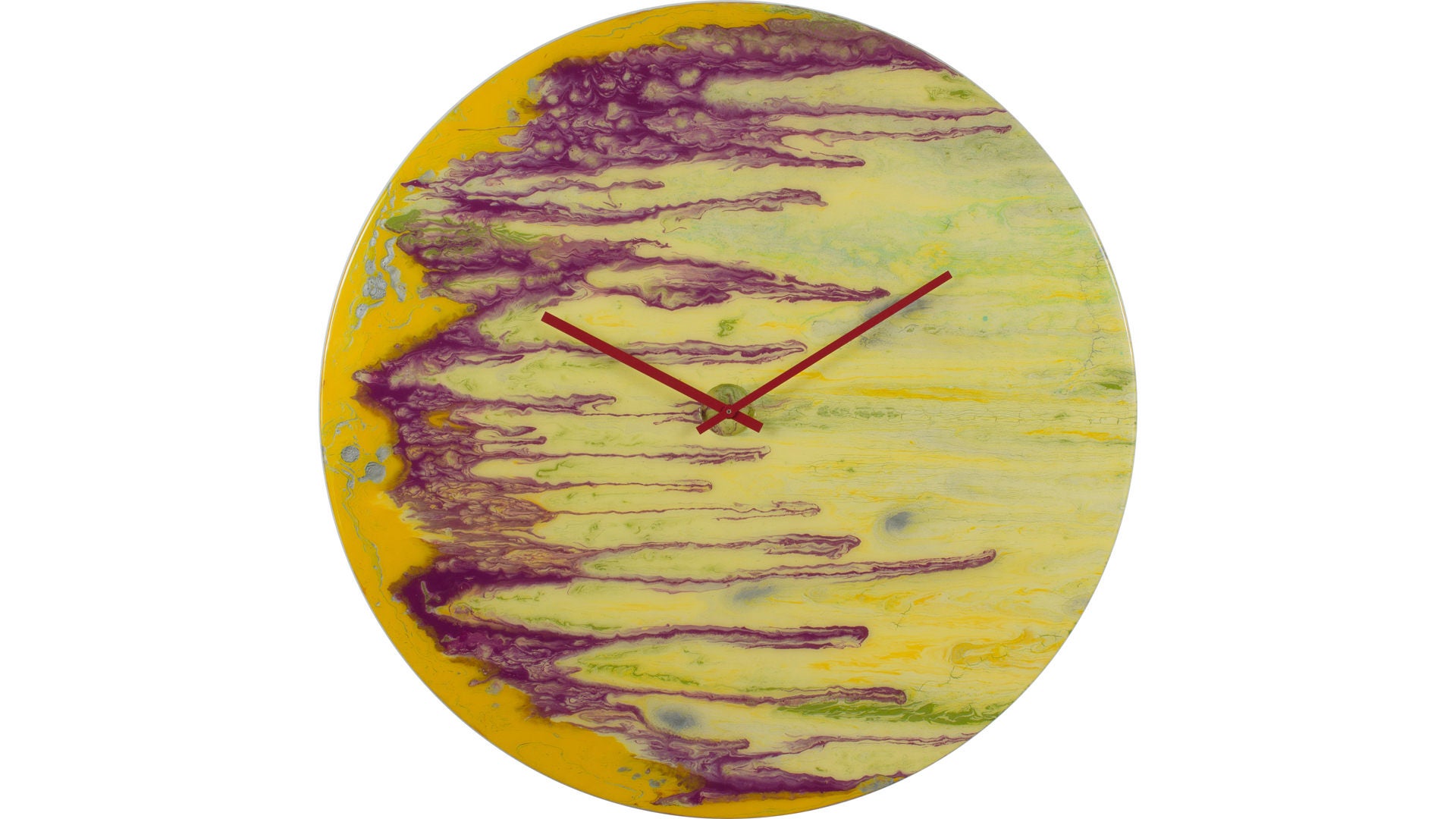 Large Wall Clock With Modern Lighting, Circular Wall Art Abstract Round ...