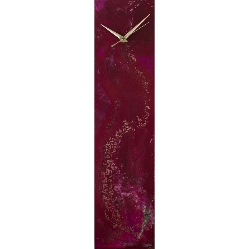 Red Wall Clock - Etsy