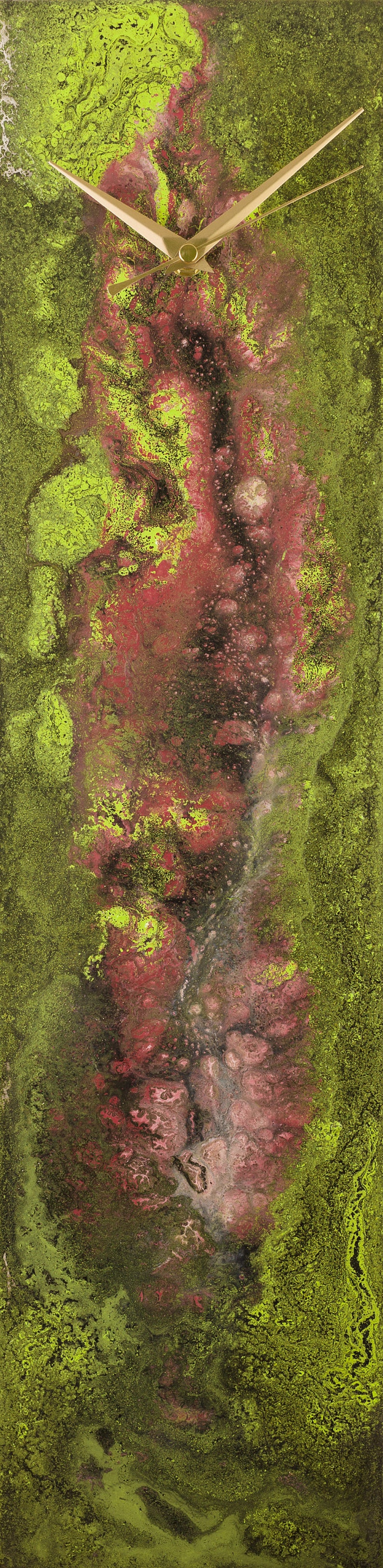 Green and Gold Unique Wall Clock Kitchen Decor Unusual Office - Etsy UK