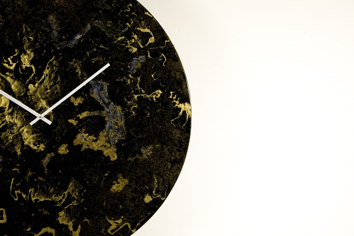 35 Extra Large Glass Wall Clock with Modern Lighting | Etsy