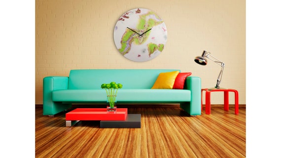 Large Wall Clock with Modern Lighting Glass Clocks for Wall | Etsy