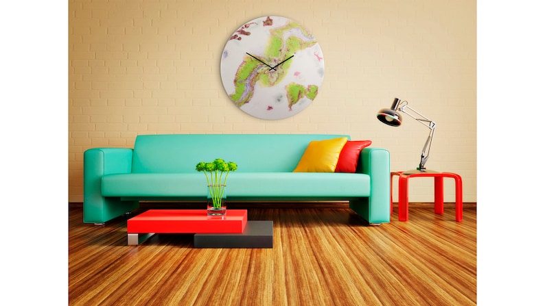 Large Wall Clock with Modern Lighting Glass Clocks for Wall | Etsy