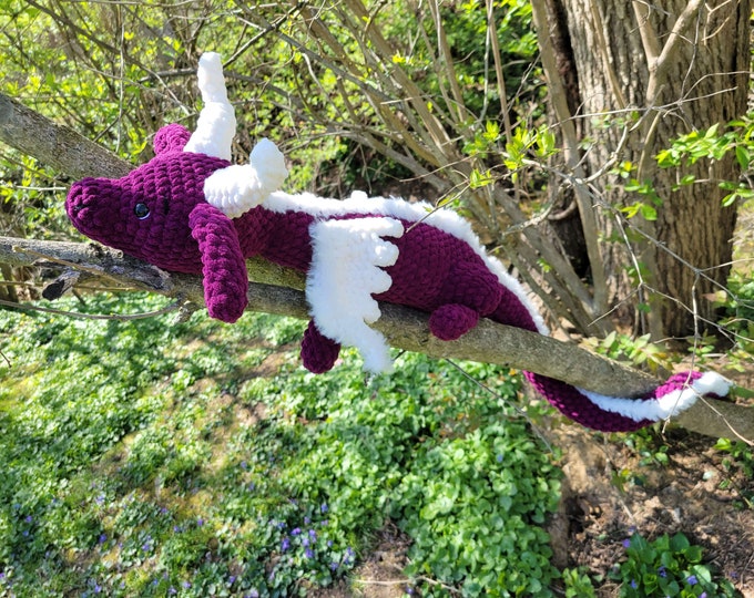 Baby Dragon Plushie Crochet Amigurumi Fantasy Stuffed Animal - Etsy
