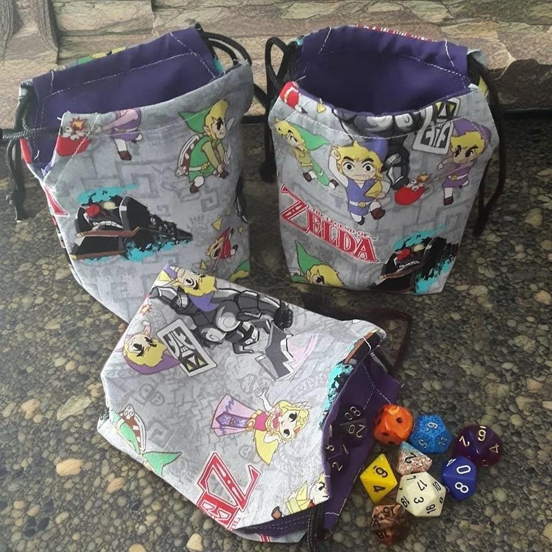 Legend of Zelda 4 Swords D&D Dice Bag/dice Pouch/bag of Holding - Etsy