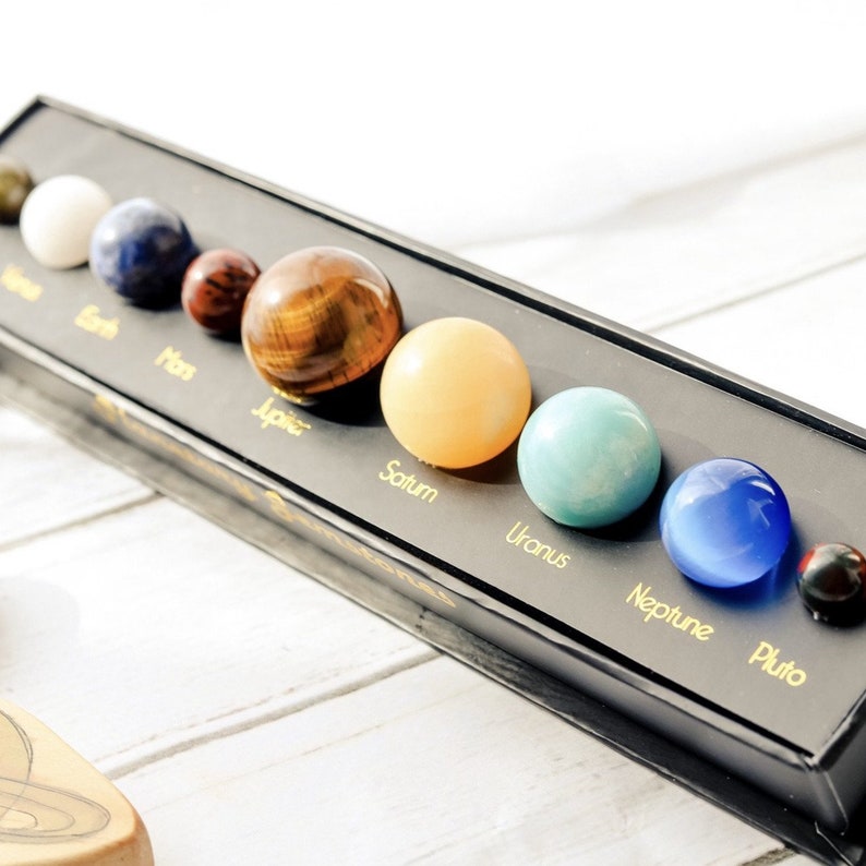 Crystal Spheres Gift Box - Solar System Planets / Sun Moon Earth ...