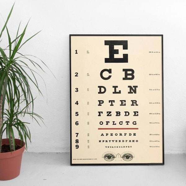 Vintage Eye Chart - Etsy