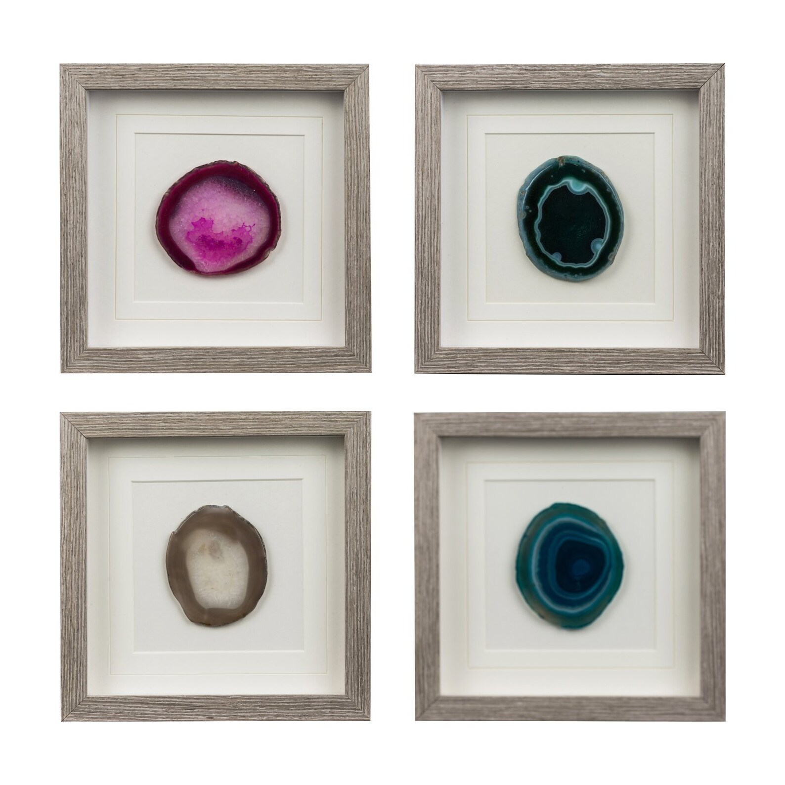 Framed Agate Crystal Slice Various Colours - Etsy