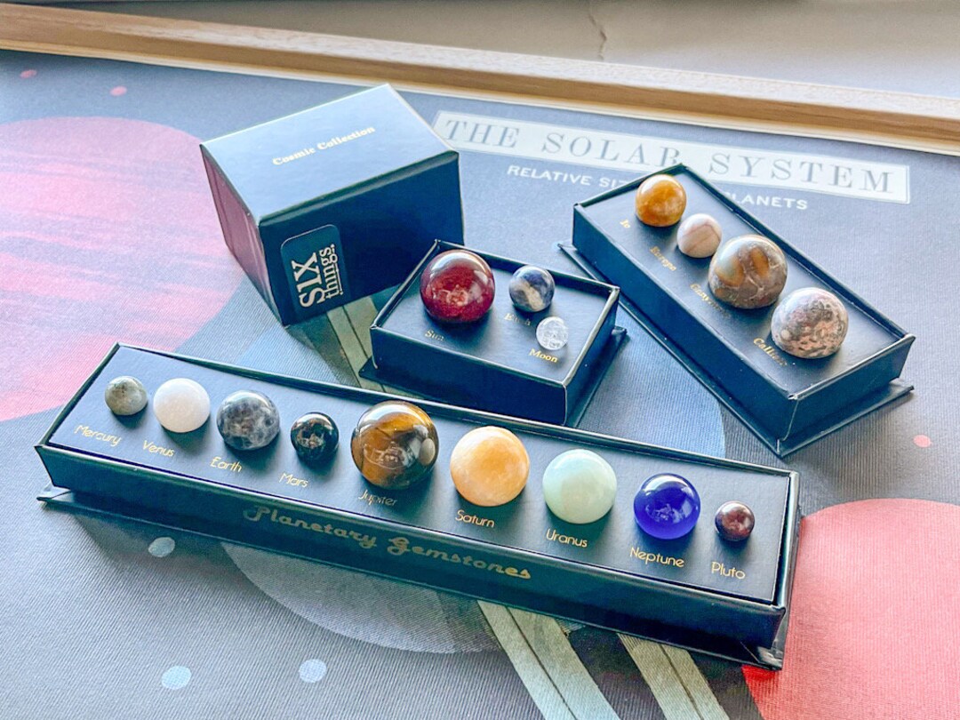 Crystal Spheres Gift Box - Solar System Planets / Sun Moon Earth ...