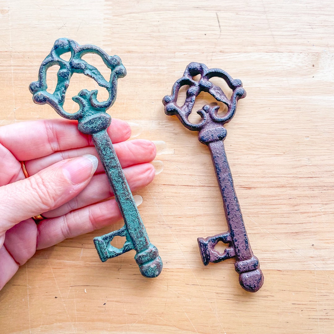 Ornate Antique Cast Iron Skeleton Key - Key to Heart - New Home Gift ...