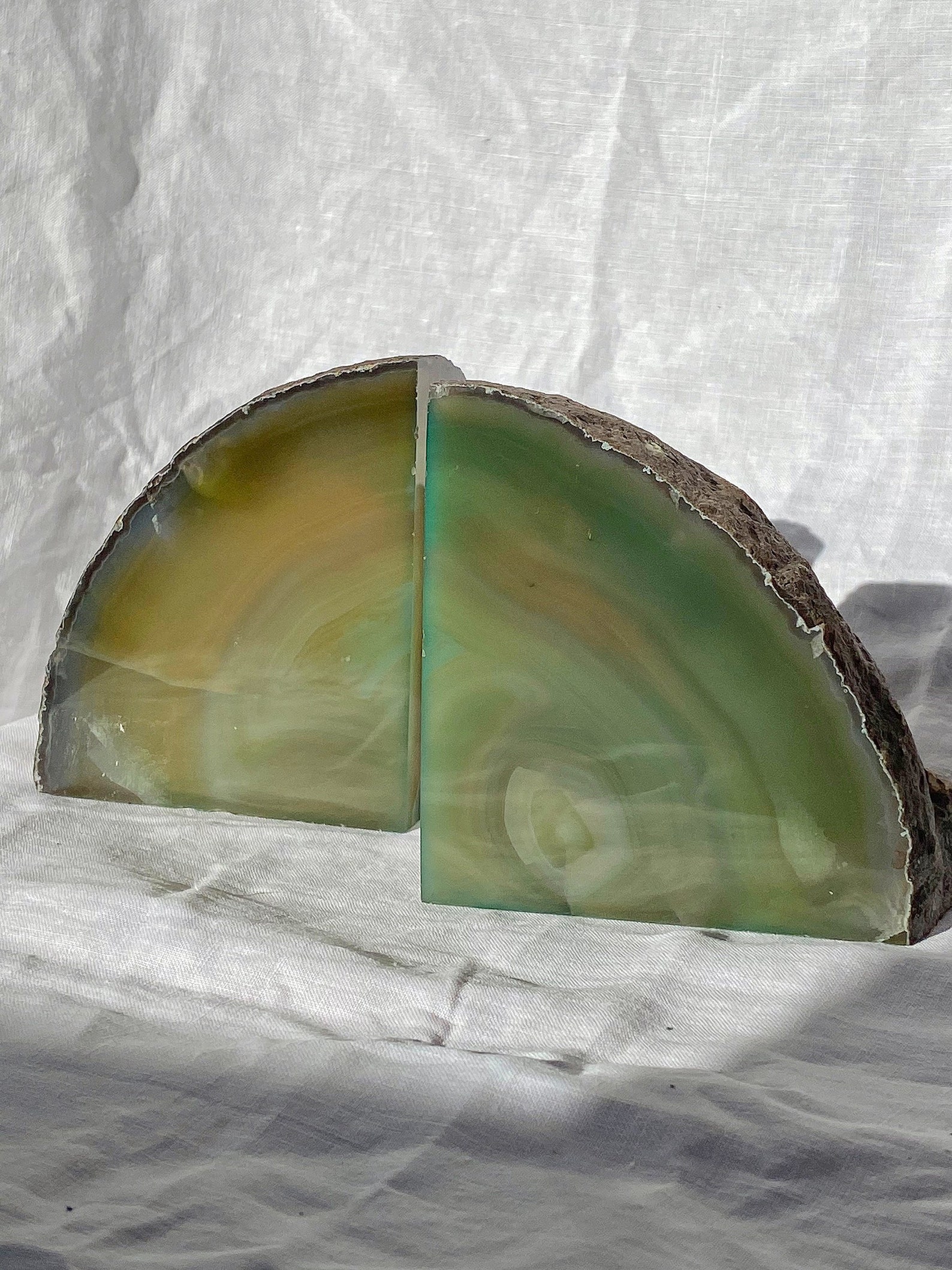 Quartz Crystal Agate Geode Bookends Pair | Etsy