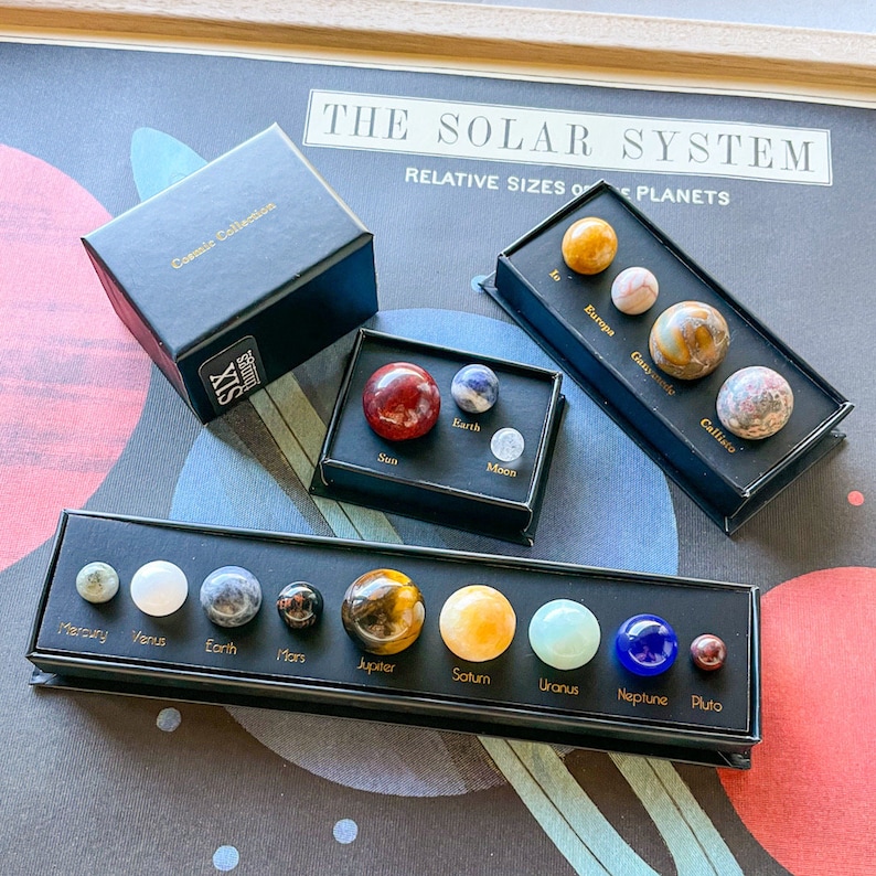 Crystal Spheres Gift Box - Solar System Planets / Sun Moon Earth ...