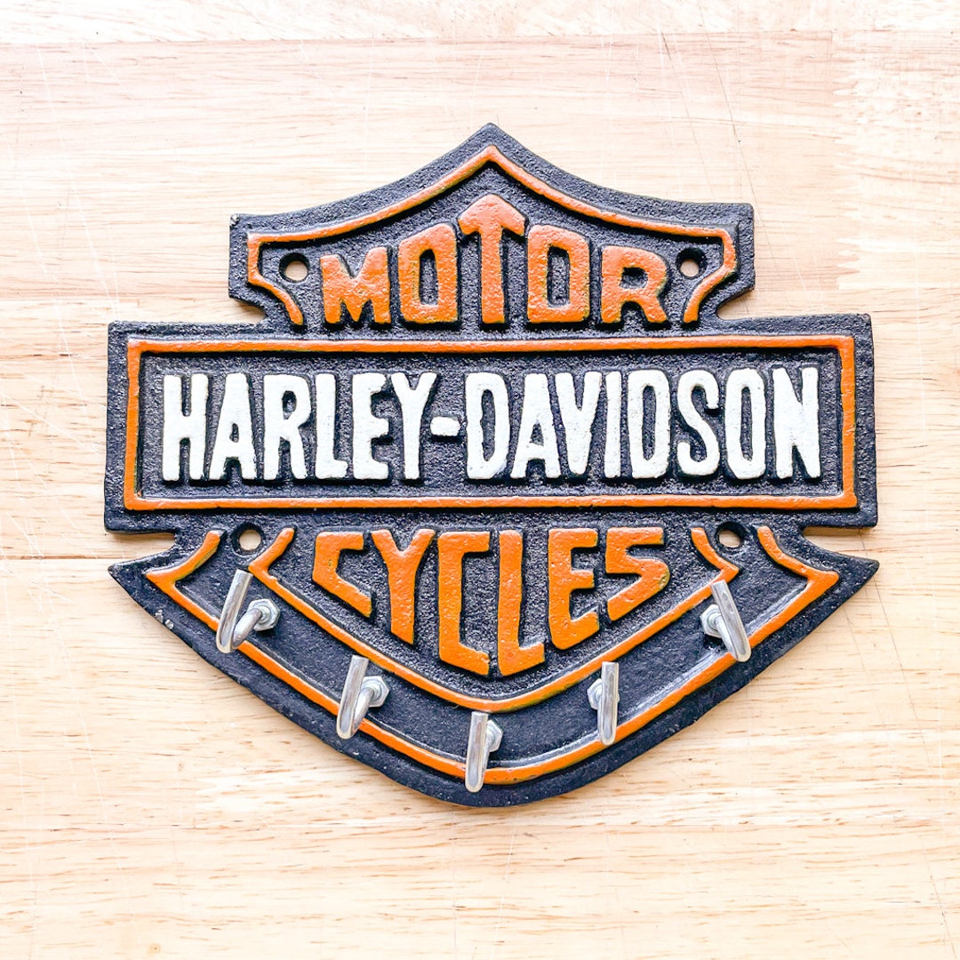 Harley Davidson Motorcycles Cast Iron Wall Hooks Sign - Etsy