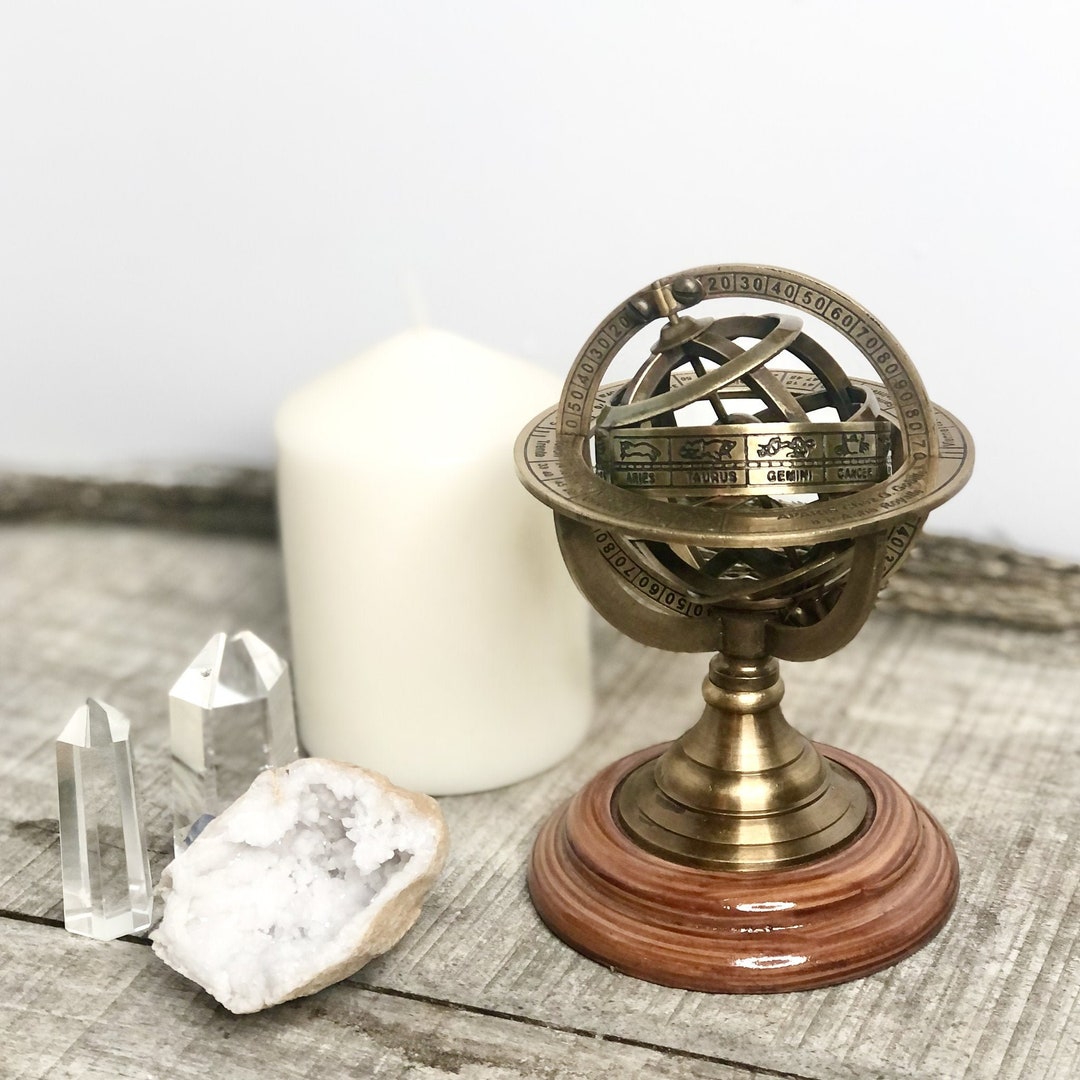 Vintage Star Sign Collectible Brass Antique Armillary Celestial Globe ...