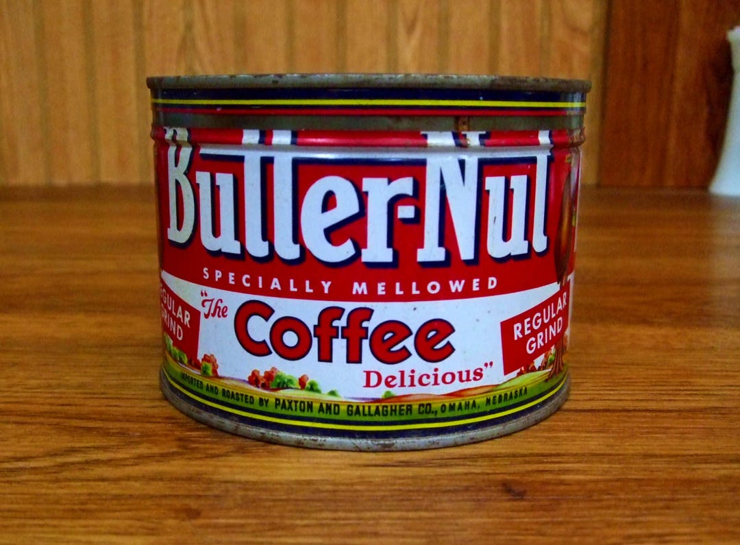 Vintage Butter Nut Coffee Tin: Paxton Gallagher, Omaha NE - Etsy