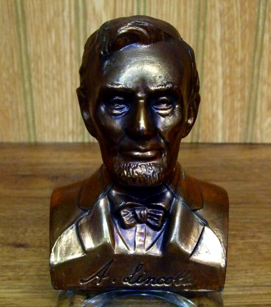 Abraham Abe A Lincoln Solid Copper Bronze Still Bust Figural Bank ...