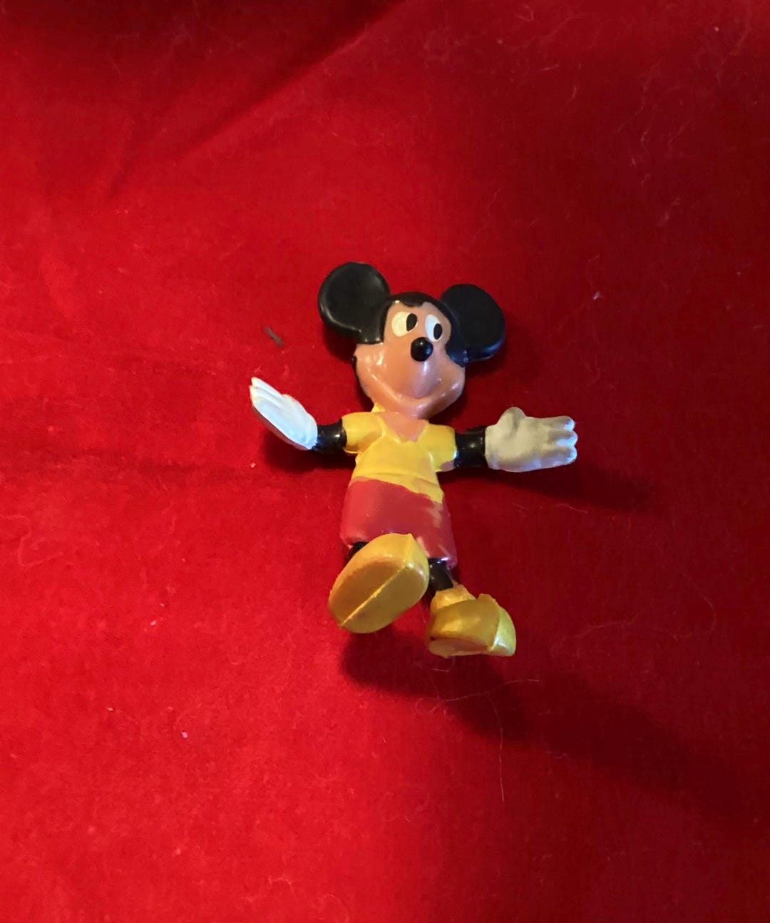 Mickey Mouse Vintage Rubber Figurine With Wire Framework - Etsy