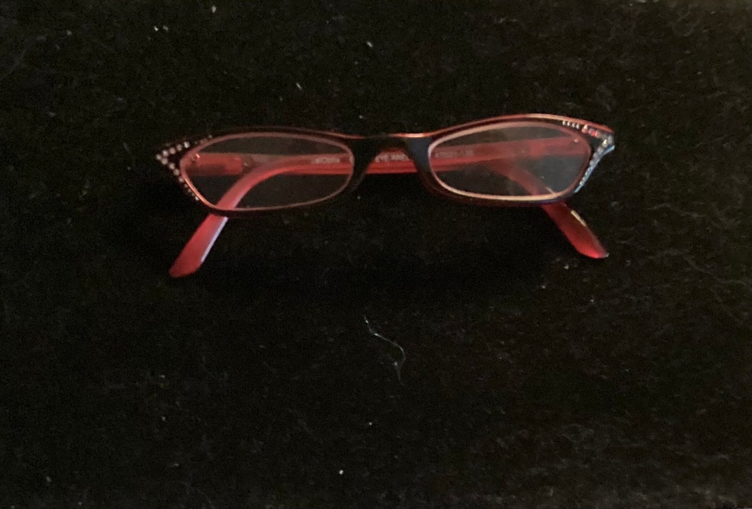 Caloptix Vintage Cats Eye Glasses in Red - Etsy