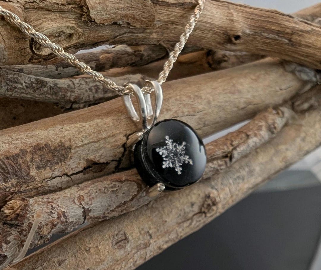 Real Preserved Snowflake™ Pendant Necklace: Solid Sterling Silver Chain ...