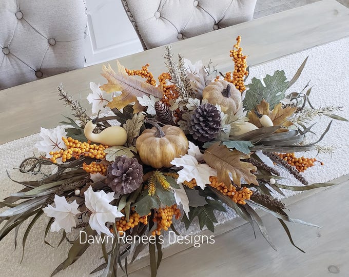 Pumpkin Centerpiece, Fall Table Centerpiece, Pumpkin Decor, Pumpkin ...