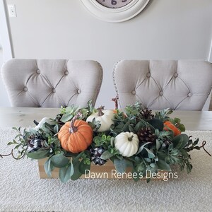 Buffalo Check Pumpkin Centerpiece Fall Arrangement Pumpkin - Etsy