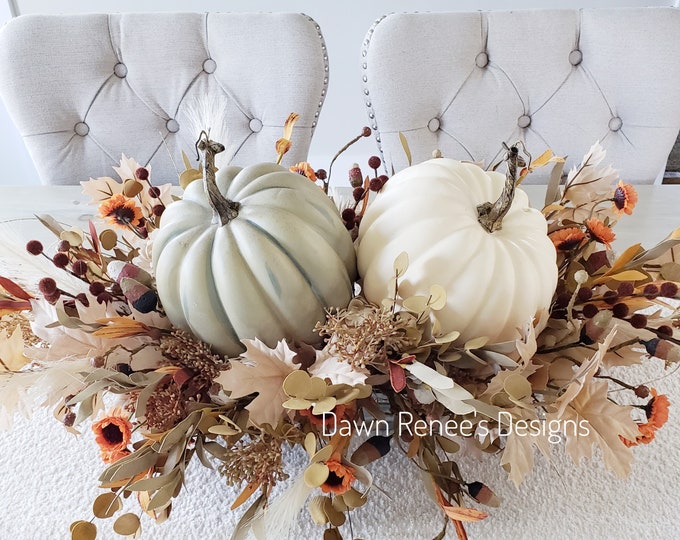 Pumpkin Centerpiece, Fall Table Centerpiece, Pumpkin Decor, Pumpkin ...