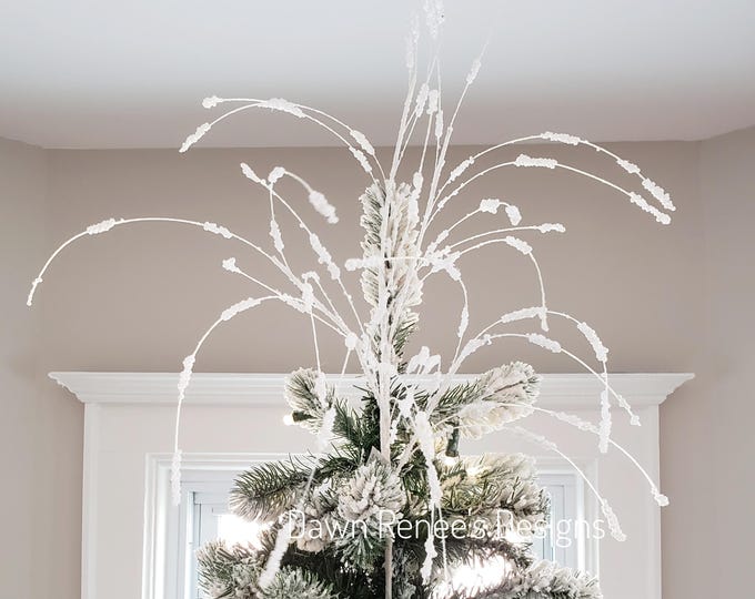 White Whimsical Spray, Christmas Pick, Picks for Garland, Picks for ...