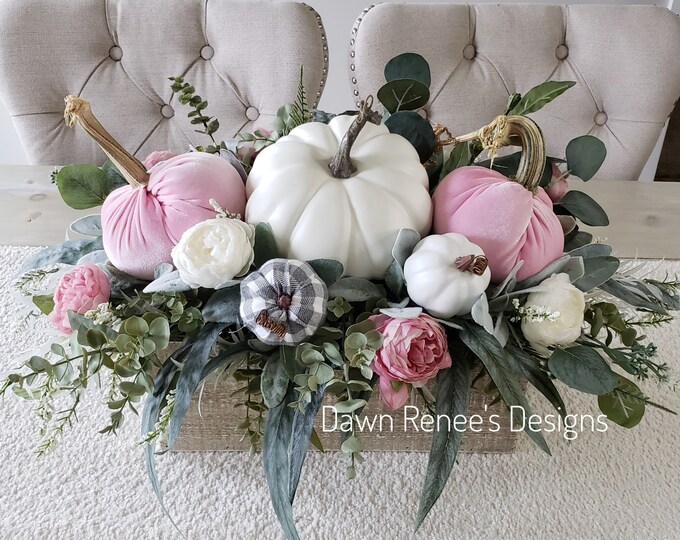 Neutral Fall Centerpiece, Fall Centerpiece for Table, Fall Arrangement ...